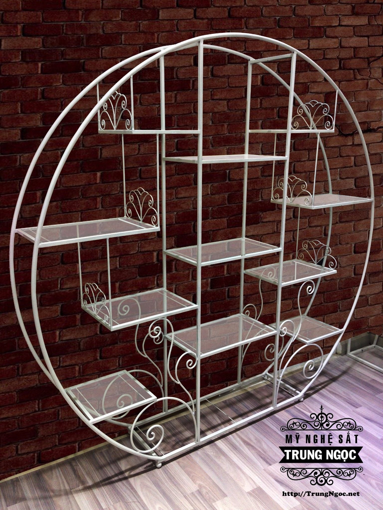 Kệ sắt tròn cổ điển – Mỹ Nghệ Sắt Trung Ngọc