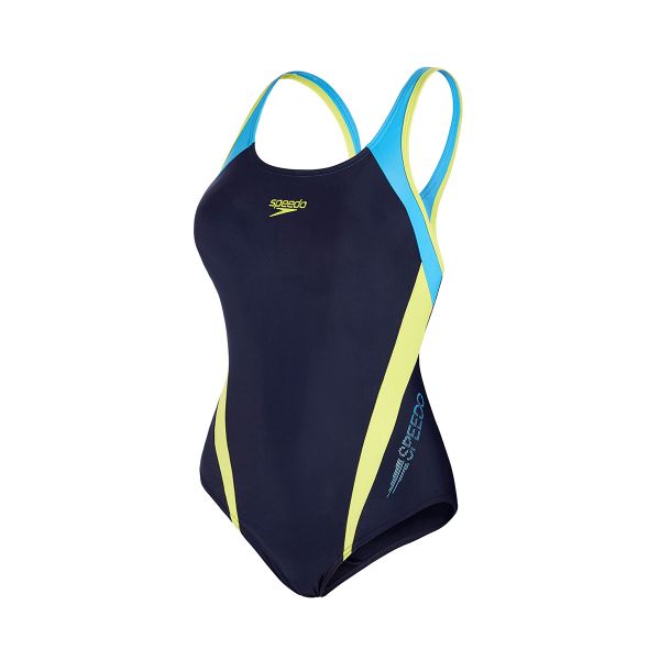 Speedo - Monokini Nữ Endurance 10 Logo Splice Muscleback Navy/Green ...