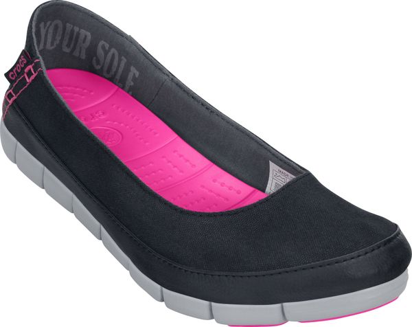 Crocs - Stretch Sole Giày Búp Bê Flat W Black/Light grey Nữ – Khan Nen ...