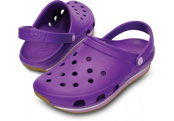 Crocs - RETRO Giày Lười Clog NEON PURPLE/IRIS Nam/Nữ Unisex – Khăn Nén ...