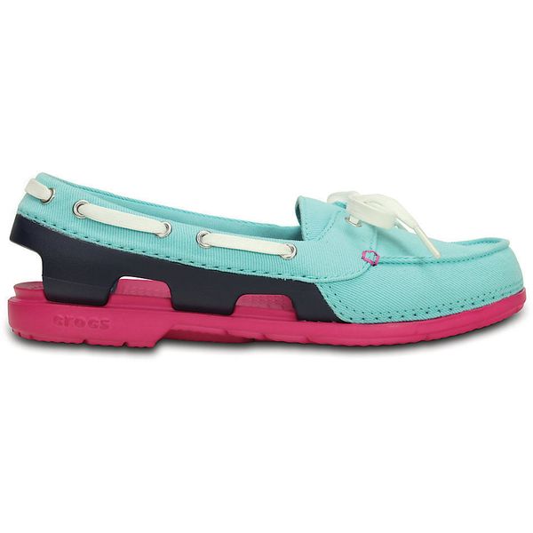 Crocs - Giày Lười Nữ Boat Shoe Mix 200109-4DO (Xanh Ngọc-Hồng-Đen-Trắng ...