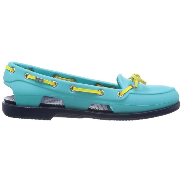 Crocs - Giày Lười Nữ Beach Line Boat Pool/Navy (Xanh Dương Phối Xanh Lá ...