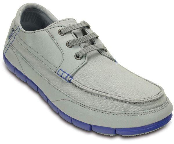 Crocs - Stretch Sole Lace-up M Light Grey/Cerulean Blue Nam – Khăn Nén ...