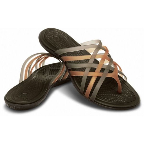 Crocs - HUARACHE Dép Tông Flip-FLOP W BRONZE/ESPRESSO Nữ – Khăn Nén ...