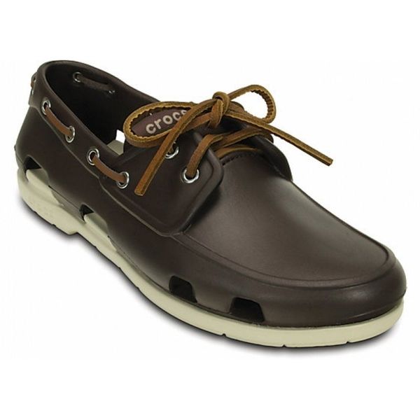 Crocs - Beach Line Boat Giày Lười Men Espresso/Stucco Nam – Khăn Nén ...