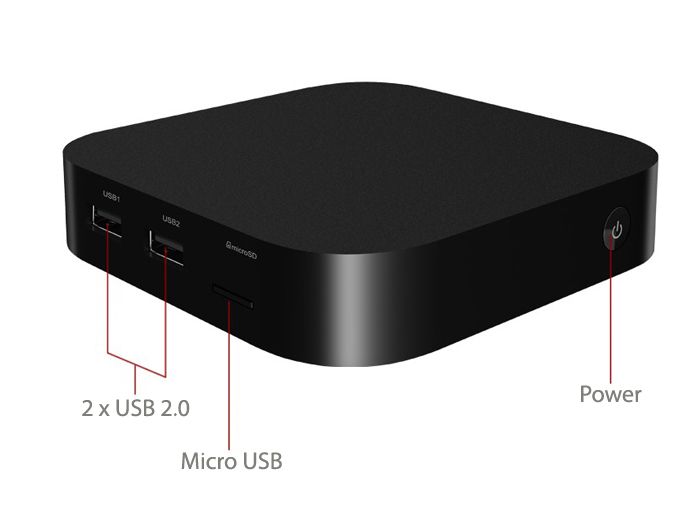 PC Mini Box CPU Quad Core 1.83Ghz RAM 2GB, ROM 32GB