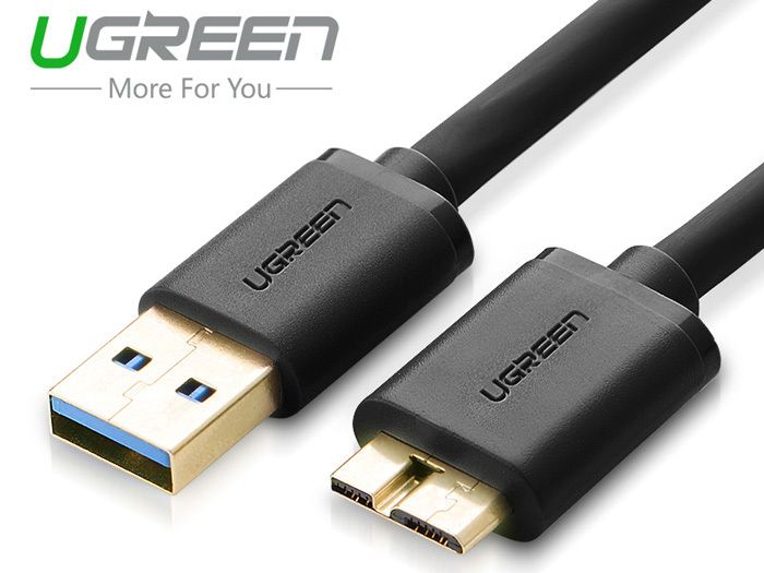 Cáp USB 3.0 to Micro B UGREEN mạ vàng 24K, Cáp USB phụ kiện điện tử