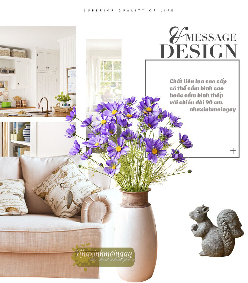 Hoa cúc daisy thân cao– Nhà Xinh Mỗi Ngày – Cây Giả Trang Trí & Đồ ...