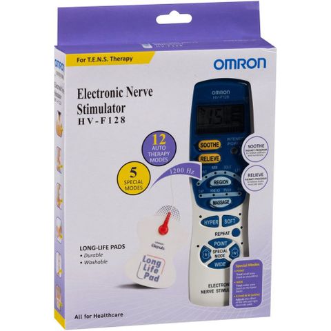 Máy massage xung điện Omron HV- F128 – Dụng cụ y khoa thẩm mỹ Tuấn Kiệt