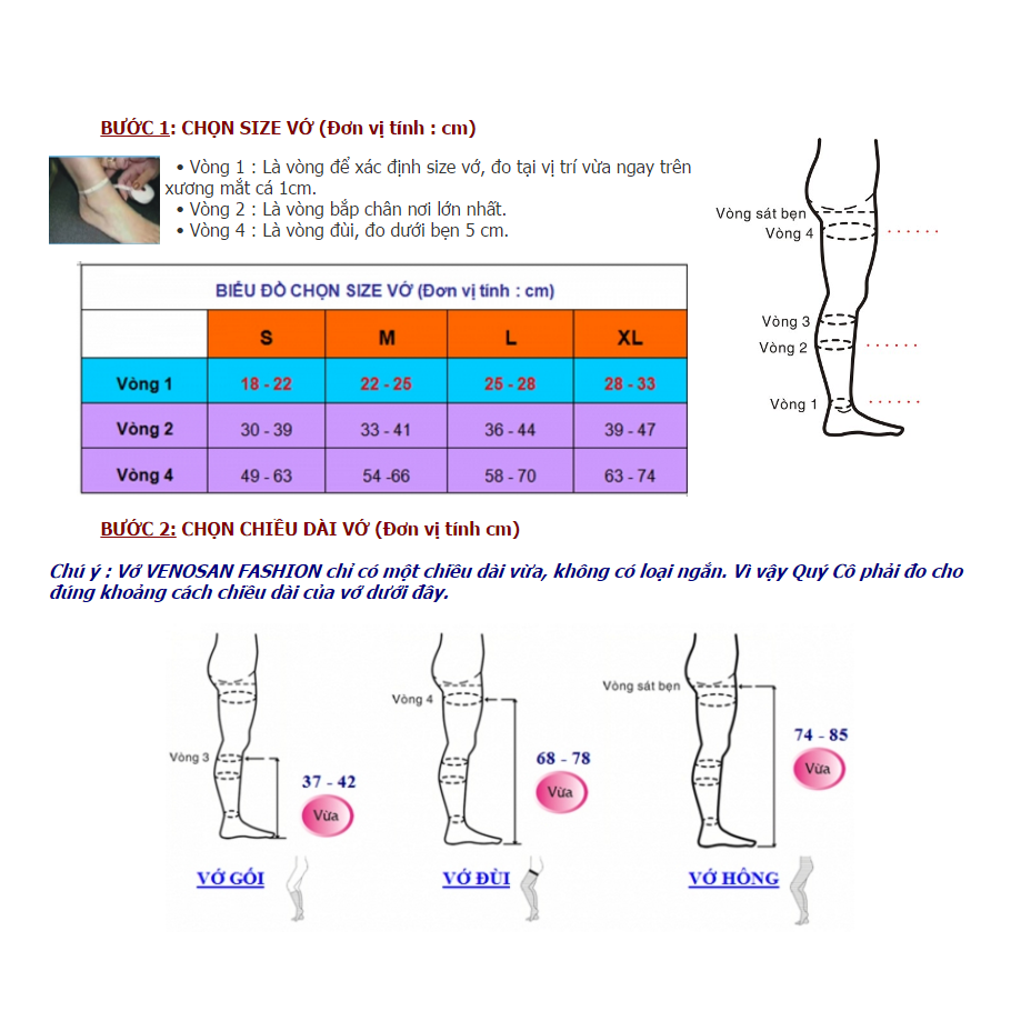 Vớ y khoa giãn tĩnh mạch thời trang Venosan Fashion - Vớ Đùi – Dụng cụ ...